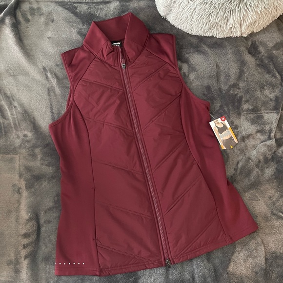 Avia | Jackets & Coats | Avia Merlot Wine Quilted Athletic Vest Medium ...